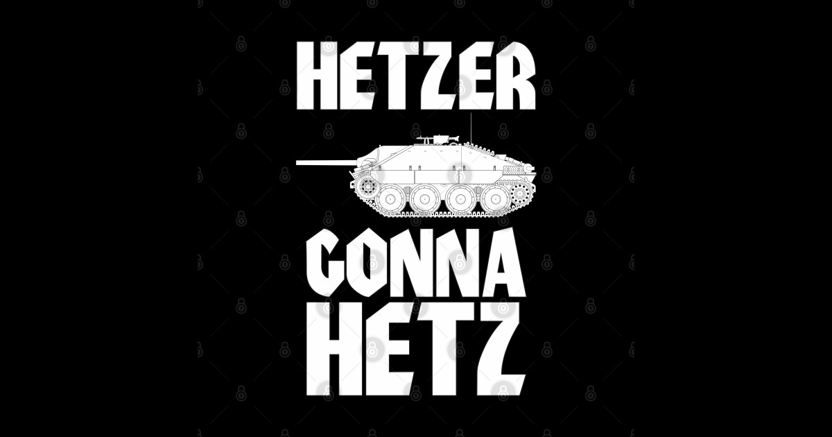 Hetzer Gonna Hetz Jagdpanzer 38 white version - Hetzer - Sticker ...