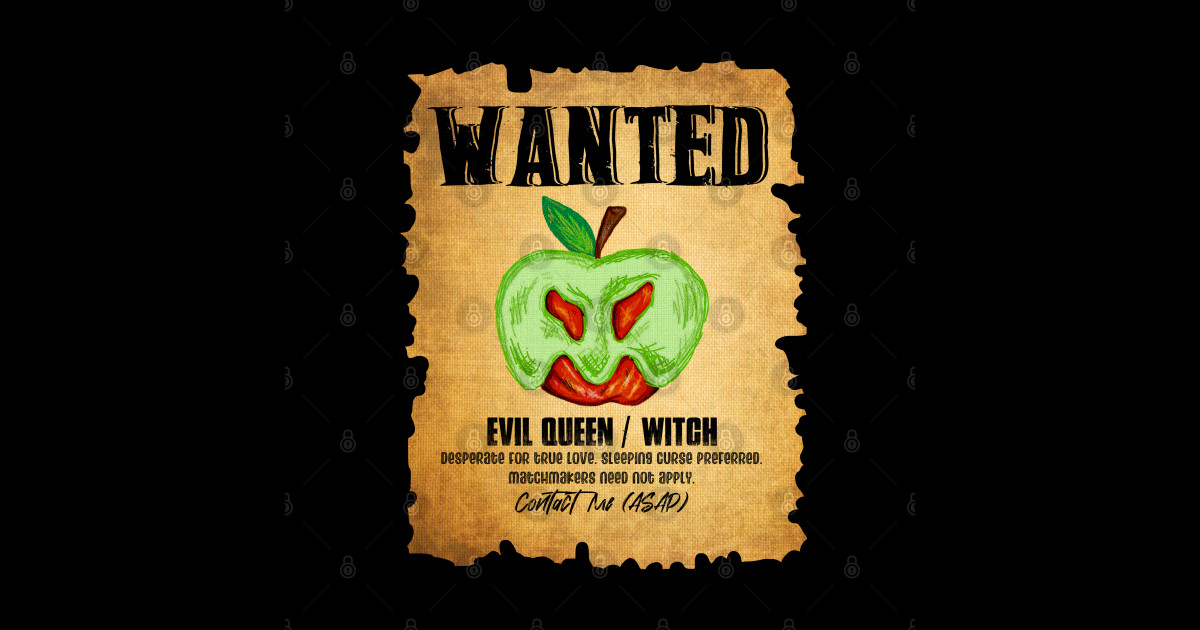 Wanted: Evil Queen/Witch - Poison Apple - Sticker | TeePublic