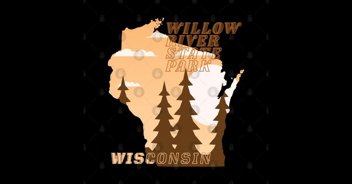 Willow river state park - Wisconsin - Sticker | TeePublic