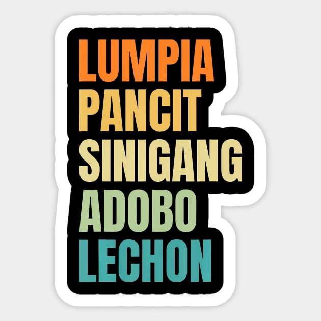 Filipino Philippine Food Lumpia Pancit Sinigang Adobo Lechon - Filipino ...