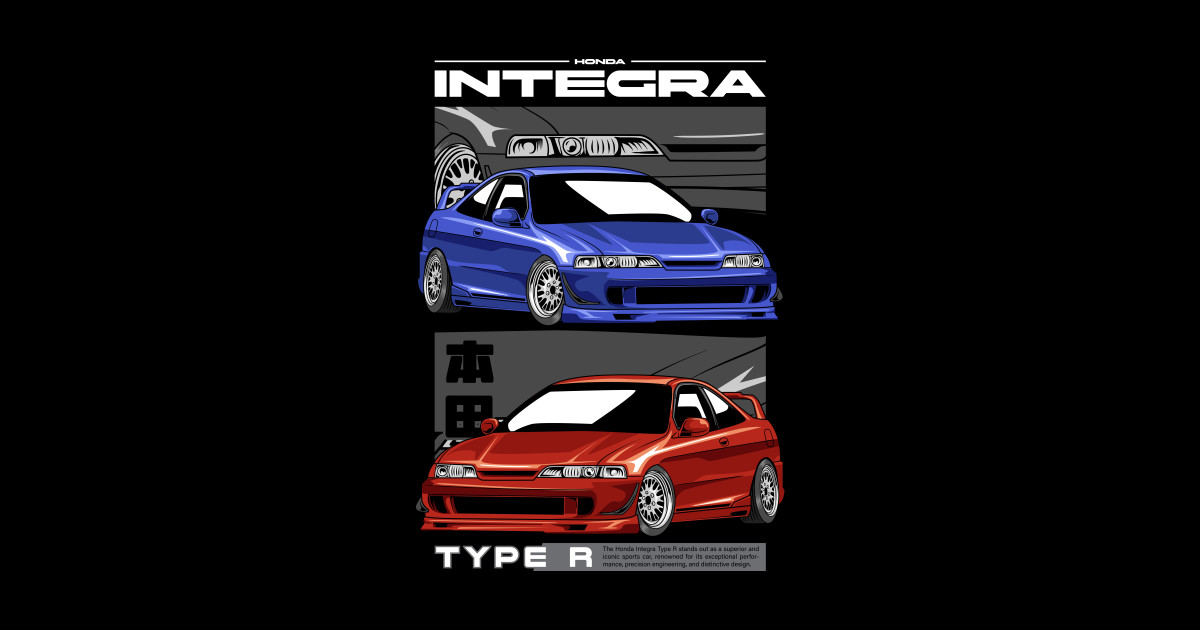 Integra Type R DC2 Car - Integra Type R Dc2 Car - Sticker | TeePublic