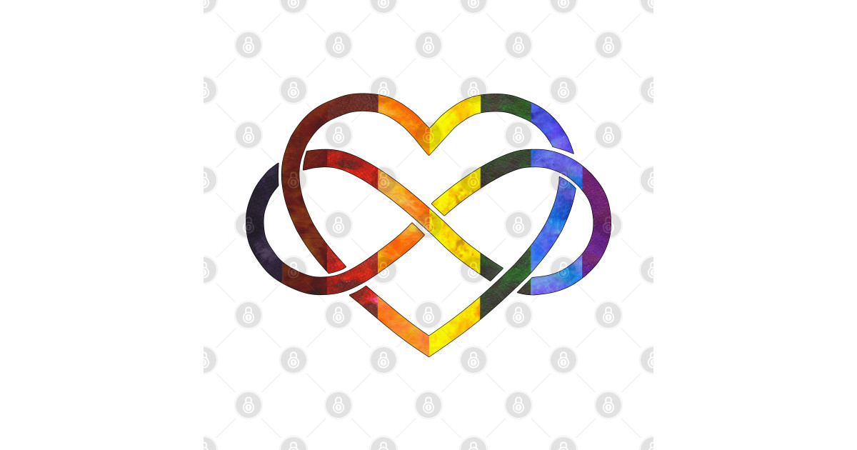 Polyamory Heart - Rainbow Pride - Polyamory - T-Shirt | TeePublic