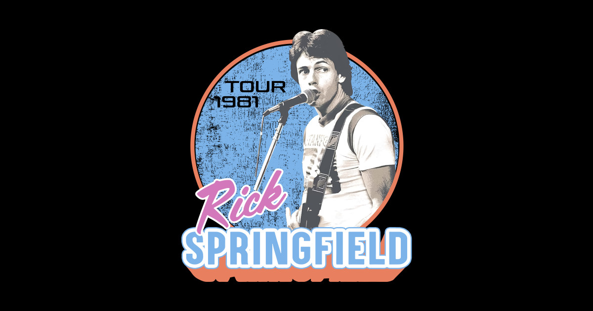 Concert Tour 1981 - Vintage Rick Music Springfield - Sticker | TeePublic