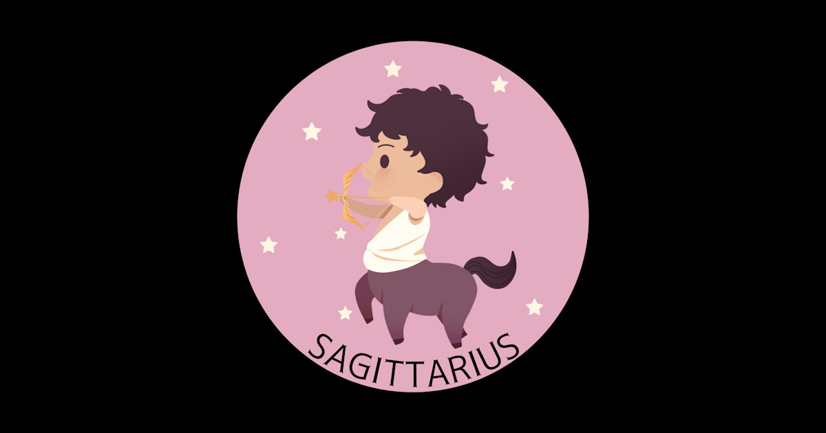 Cute Kawaii Sagittarius Zodiac Sign Astrology Horoscope - Purple ...
