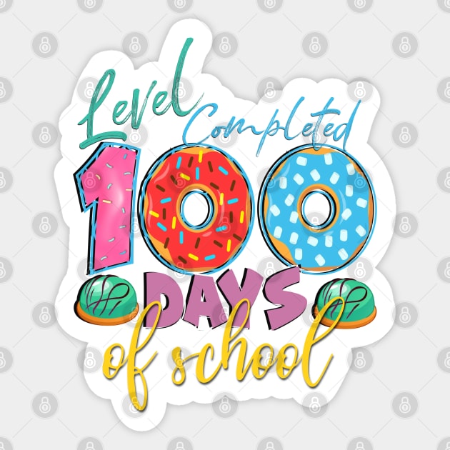 Colorful 100th Day - 100th Day Of School Gift Idea - Sticker | TeePublic