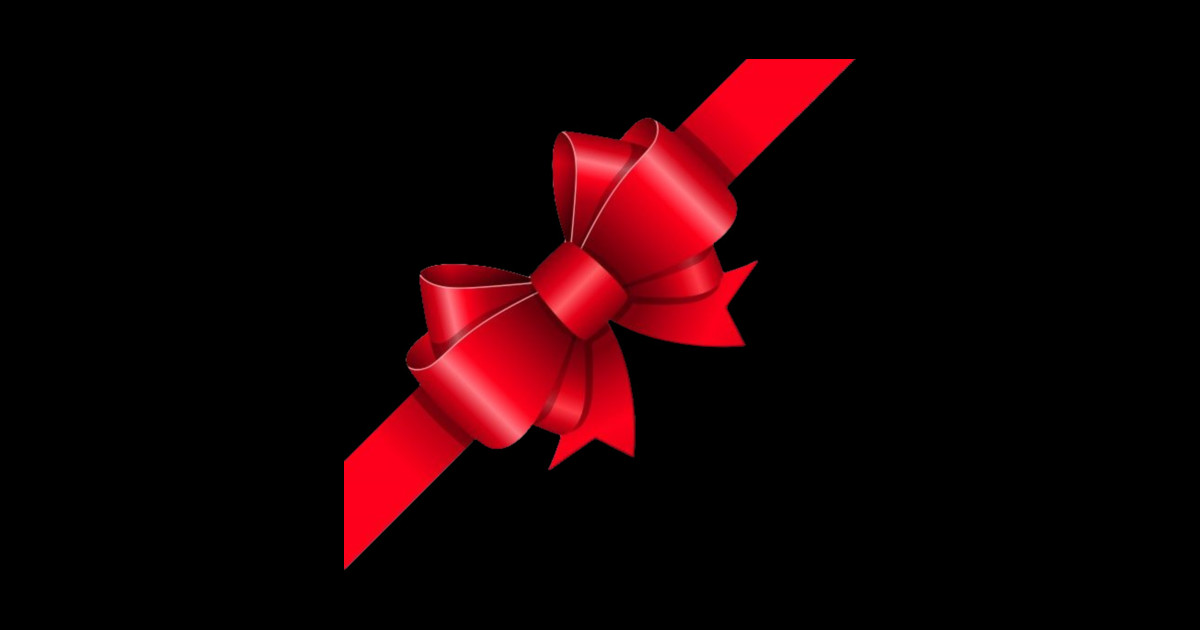 Red bow symbol - Red - Sticker | TeePublic