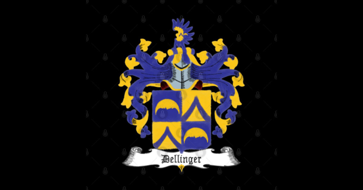 Dellinger Family Crest - Dellinger - Sticker | TeePublic