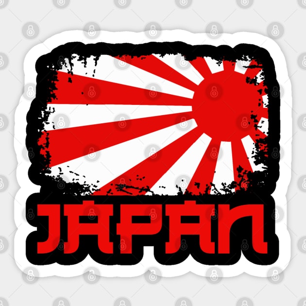 Japan Rising Sun Flag Red - Japan - Sticker | TeePublic