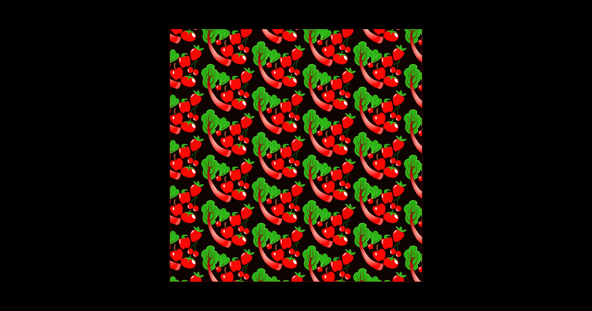 Red Foods Pattern - Fadartwork - Sticker | TeePublic