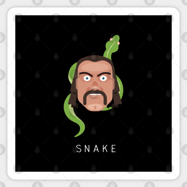 Jake the Snake Head (with Text) - Jake The Snake - Sticker | TeePublic