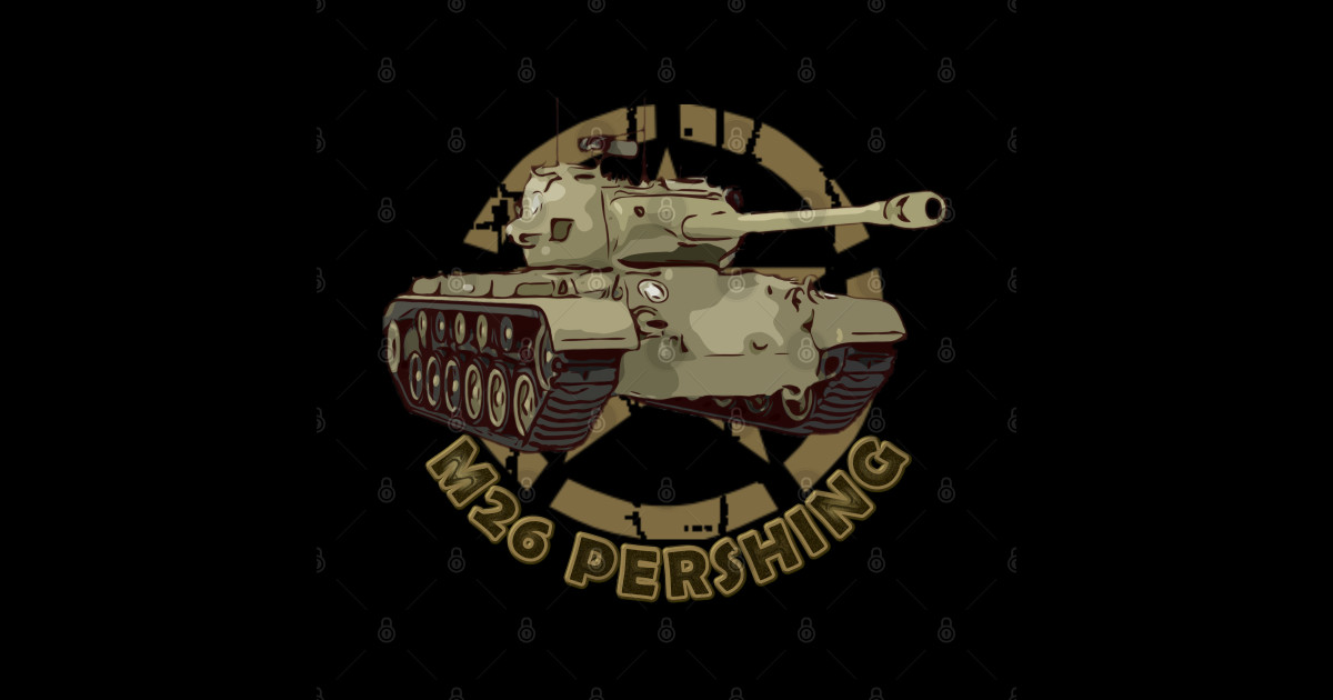 M26 Pershing WW2 American Heavy Tank - M26 Pershing Us Army - Sticker ...