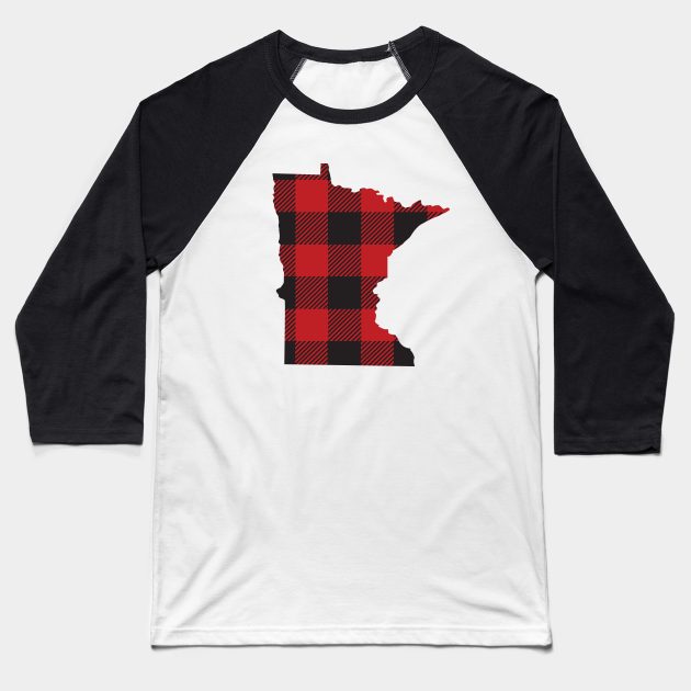 Minnesota Flannel Plaid MN State Design - Minnesota - Baseball T-Shirt ...