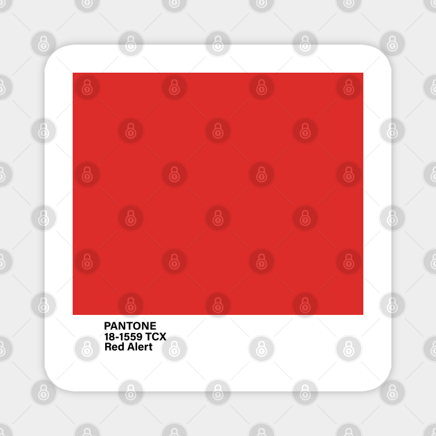 PANTONE 18-1559 TCX Red Alert - Pantone 18 1559 Tcx Red Alert - Magnet ...