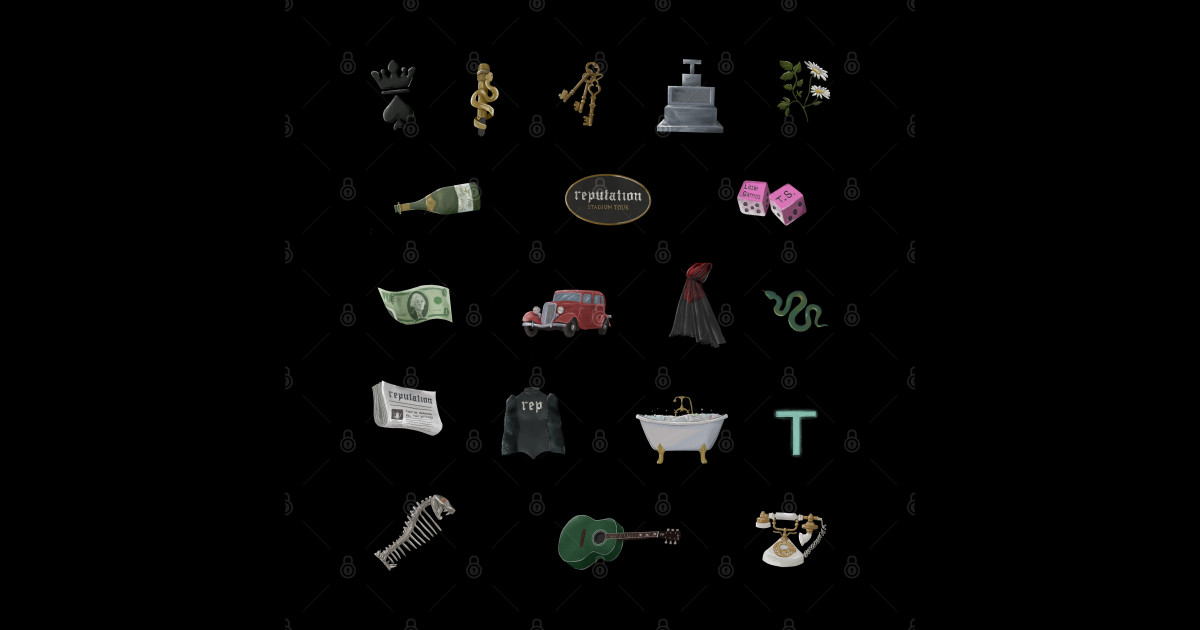 The Reputation pattern - Digital fan art - STICKERS PACK - Reputation ...