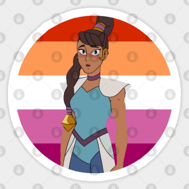 Mara She-Ra Lesbian Flag SPOP - Shera - Sticker | TeePublic