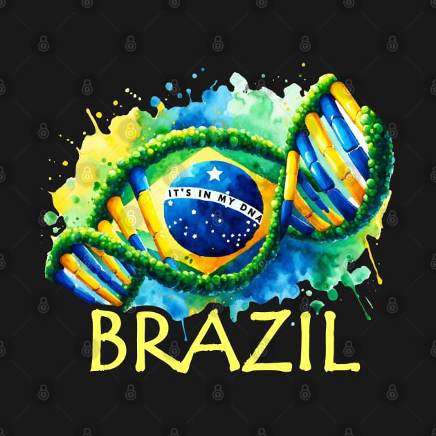 Brazilian DNA Heritage Flag - Brazilian - T-Shirt | TeePublic