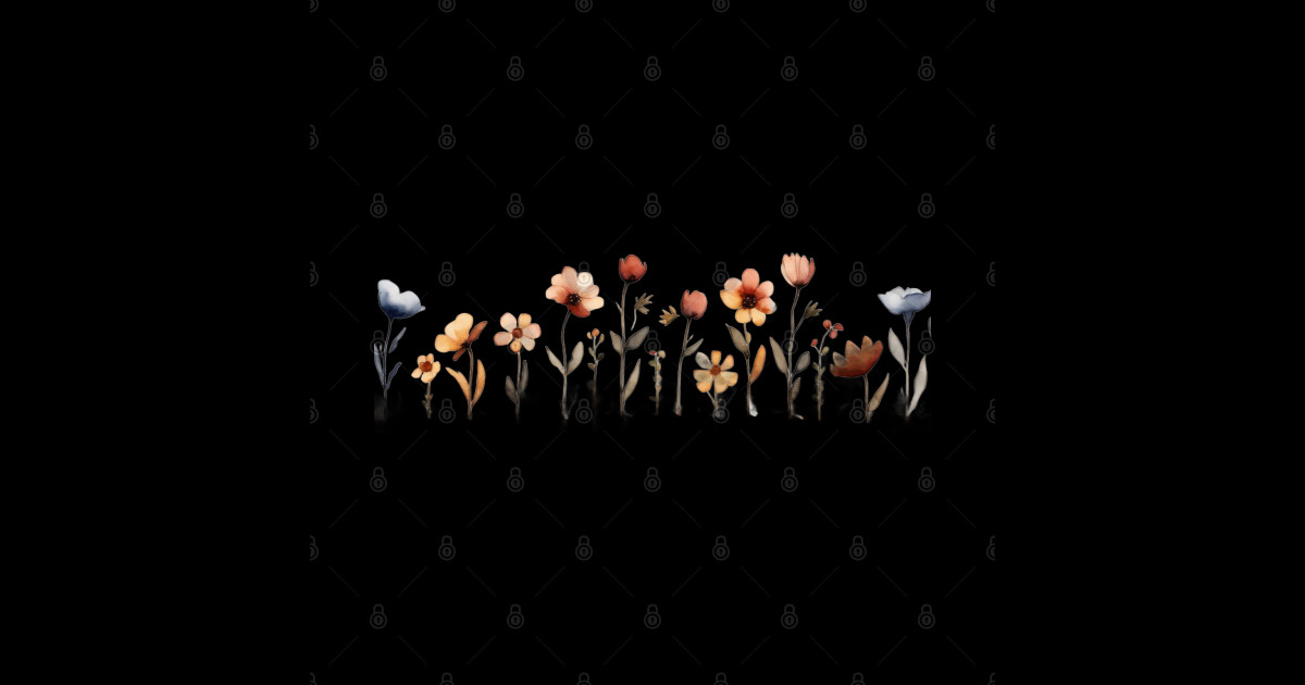 Flower line - Flower Pattern - Sticker | TeePublic
