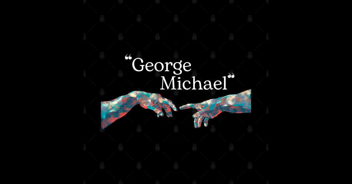 George Michael // Hand Colour - George Michael - Sticker | TeePublic