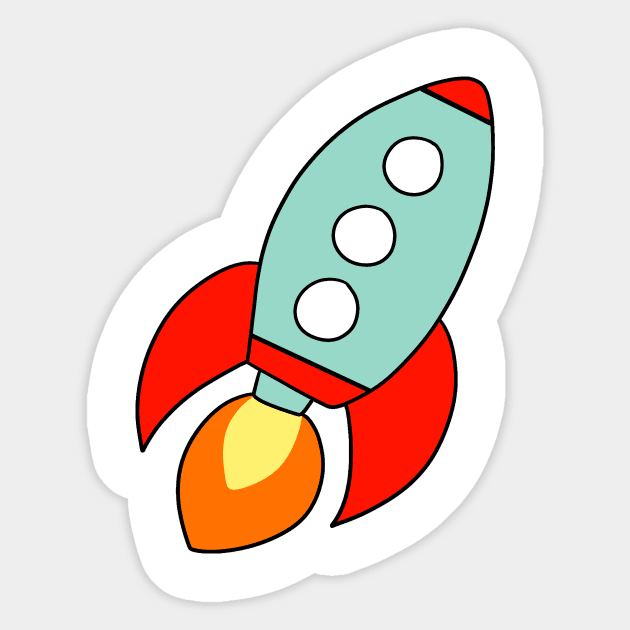 Rocket Ship - Rocket Ship - Sticker | TeePublic