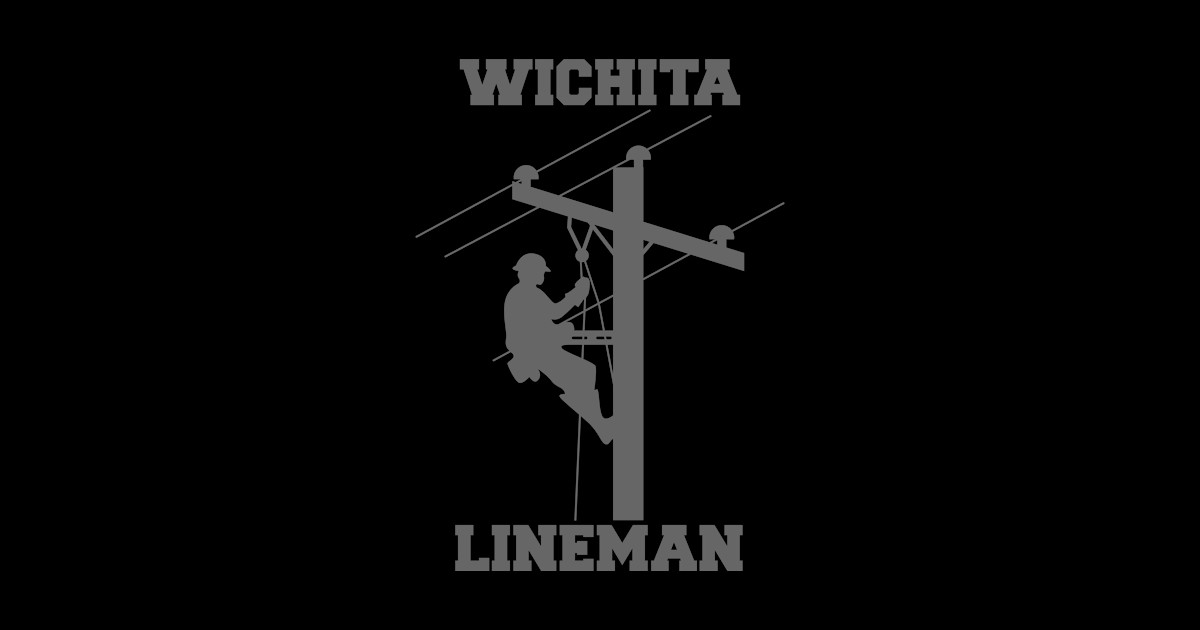 Wichita Lineman Silhouette Classic Design - Lineman - Sticker | TeePublic