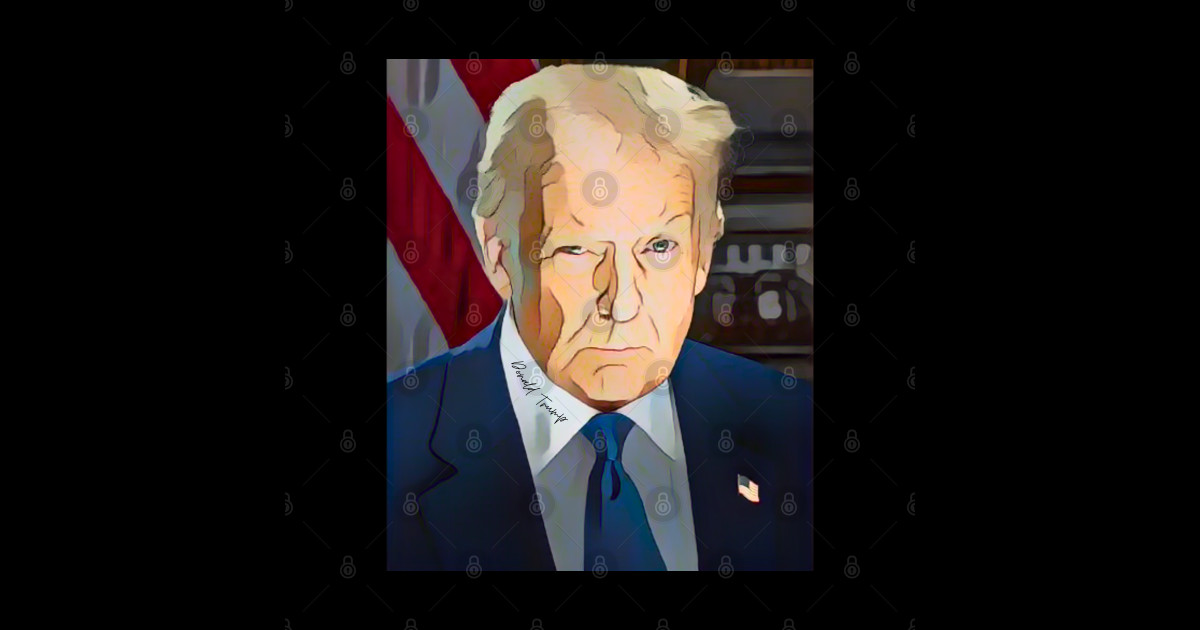 Trump 2028: Painted Style with American Flag Design - presidential ...