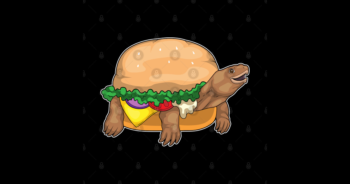Turtle Cheeseburger - Turtles - Sticker | TeePublic