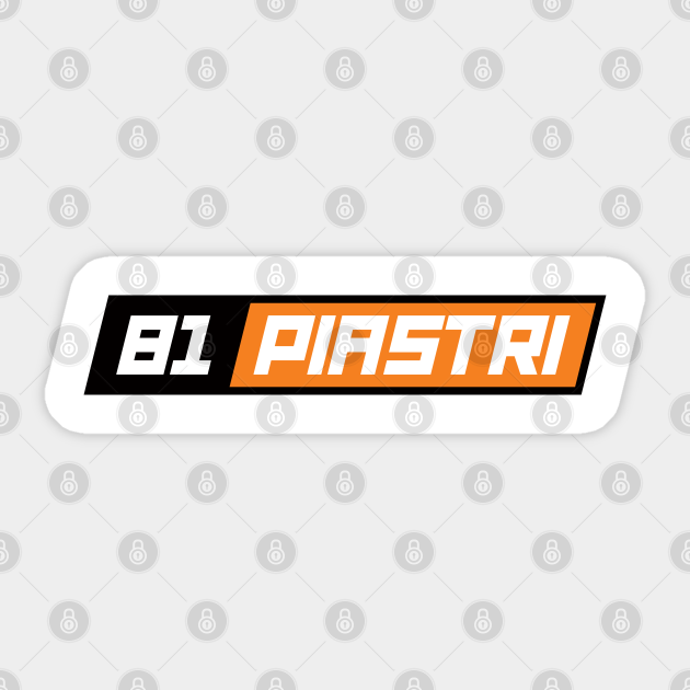 Oscar Piastri 81 F1 Driver - Piastri - Sticker | TeePublic
