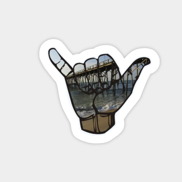 Beach Background Hang 10 - Beach - Sticker | TeePublic