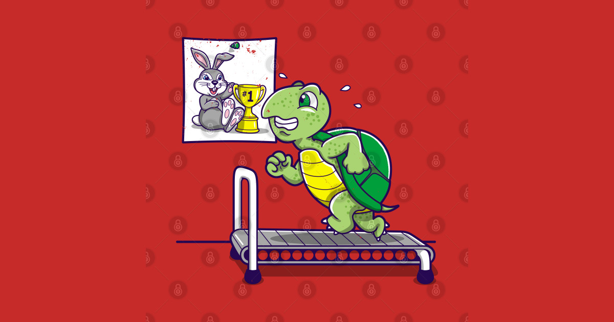 Funny Cute Workout Motivation Turtle Exercise Cartoon - Funny - T-Shirt ...