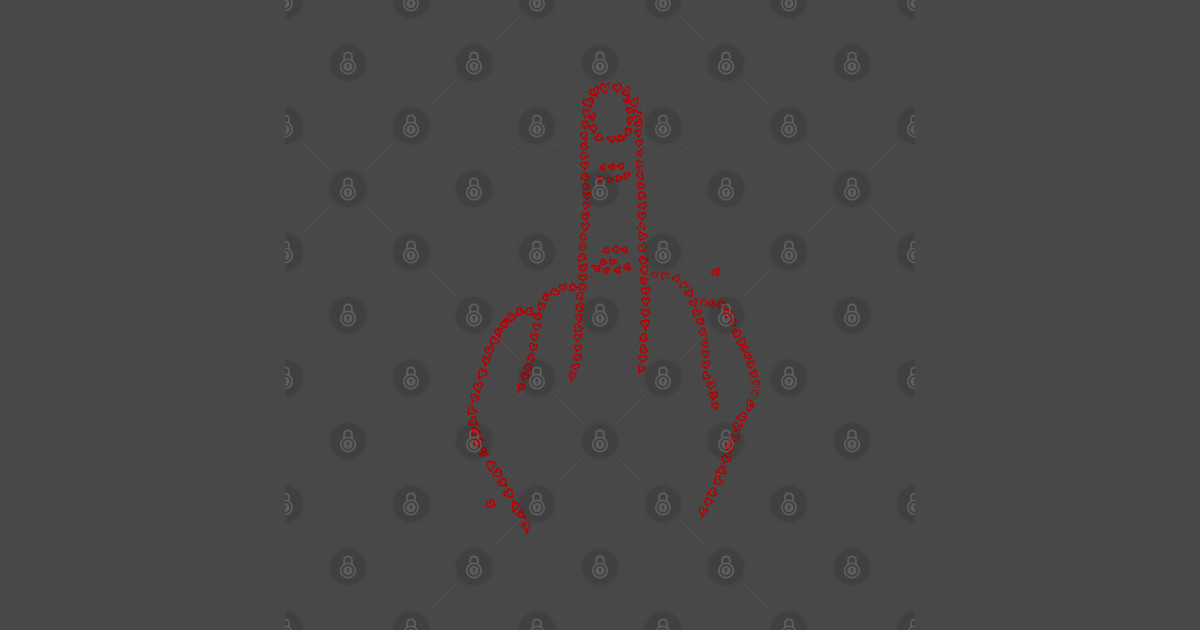 Middle finger with love - Middle Finger - T-Shirt | TeePublic