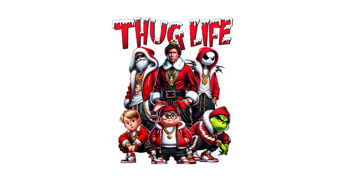 Cartoon Christmas Thug Life, Movie Character, Thug Life Xmas, Thug Life ...