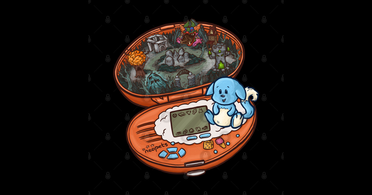 Haunted Woods Kacheek Pocket Neopet - Neopets - Sticker | TeePublic