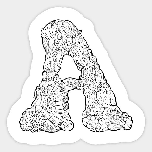 Letter A - Letter A - Sticker | TeePublic
