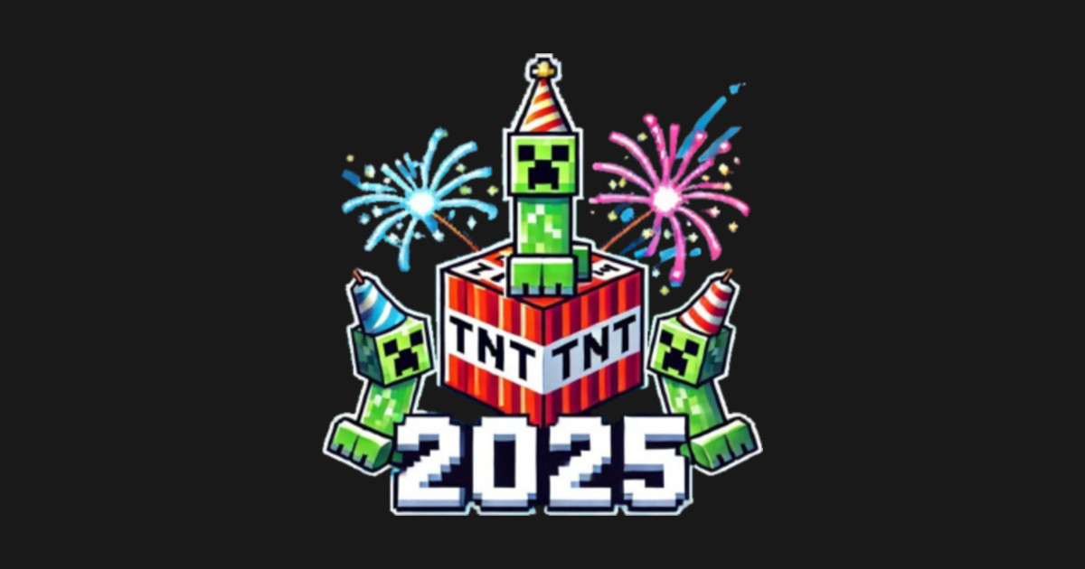 Minecraft New Year - Minecraft - T-Shirt | TeePublic