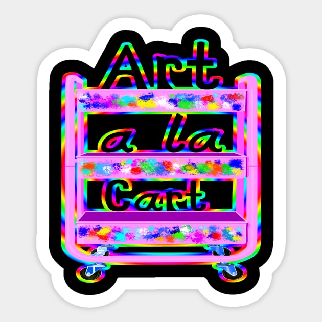 Art Teacher Painty Rainbow Cart - Art Teacher Gift - Sticker | TeePublic