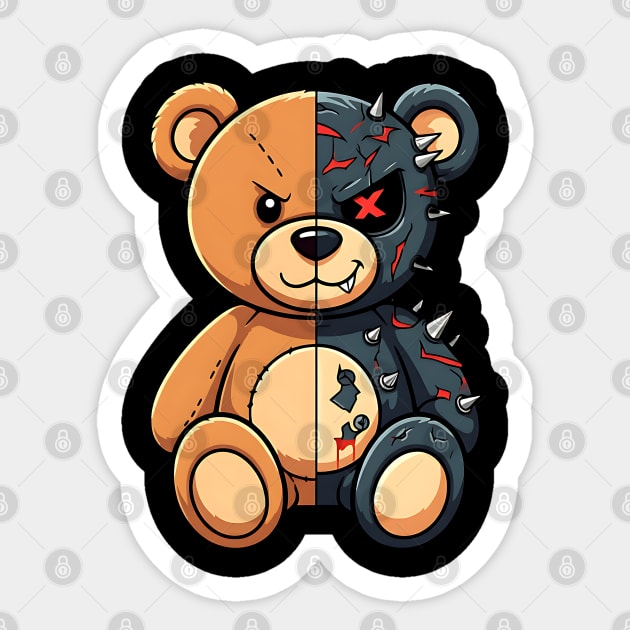 Good and Bad Teddy - Hip Hop - Sticker | TeePublic