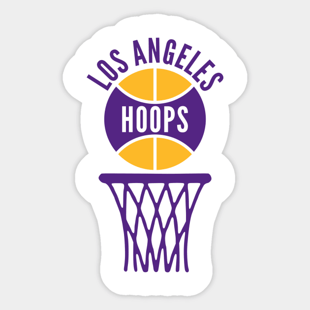 Retro Los Angeles Purple and Gold Hoops Logo - Los Angeles Basketball ...
