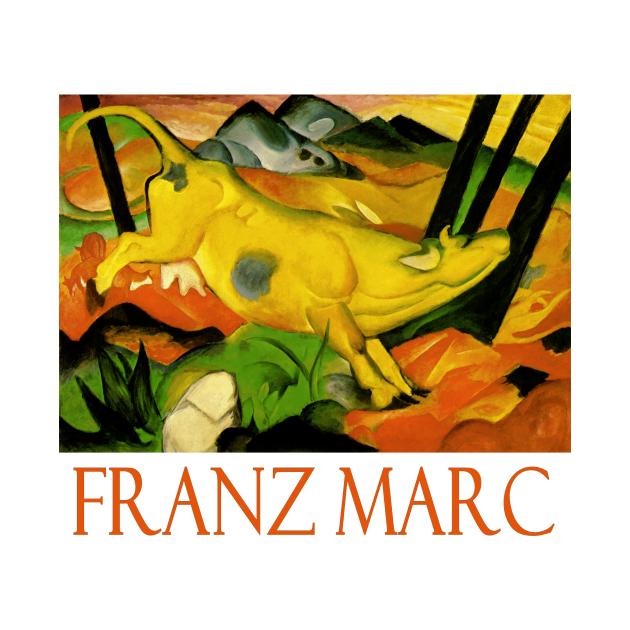 Yellow Cow by Franz Marc - Cows - T-Shirt | TeePublic