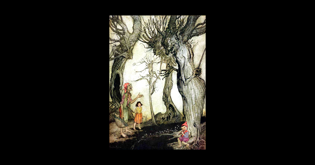 Trees and the Axe - Arthur Rackham - Trees And The Axe - Sticker ...