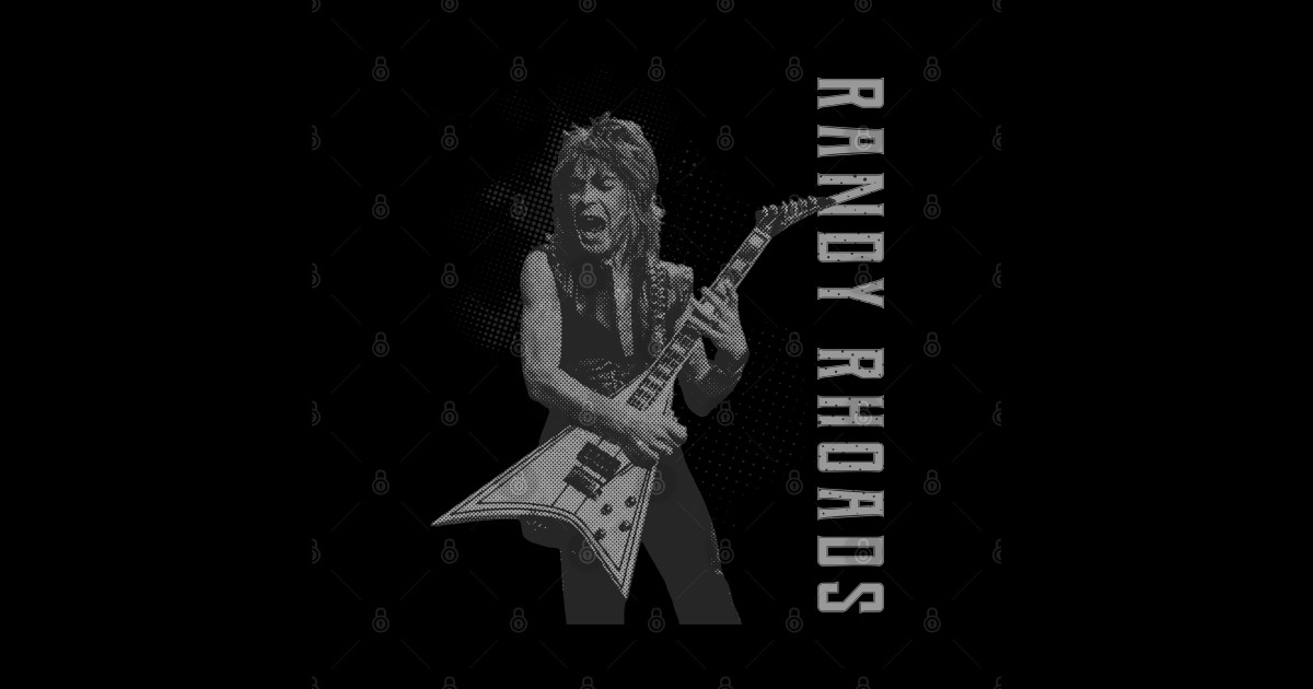 Randy Rhoads // Illustrations - Randy Rhoads - Sticker | TeePublic
