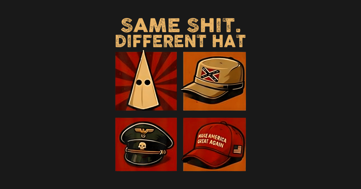Same Different Hat - Retro Vintage Quote - T-Shirt | TeePublic