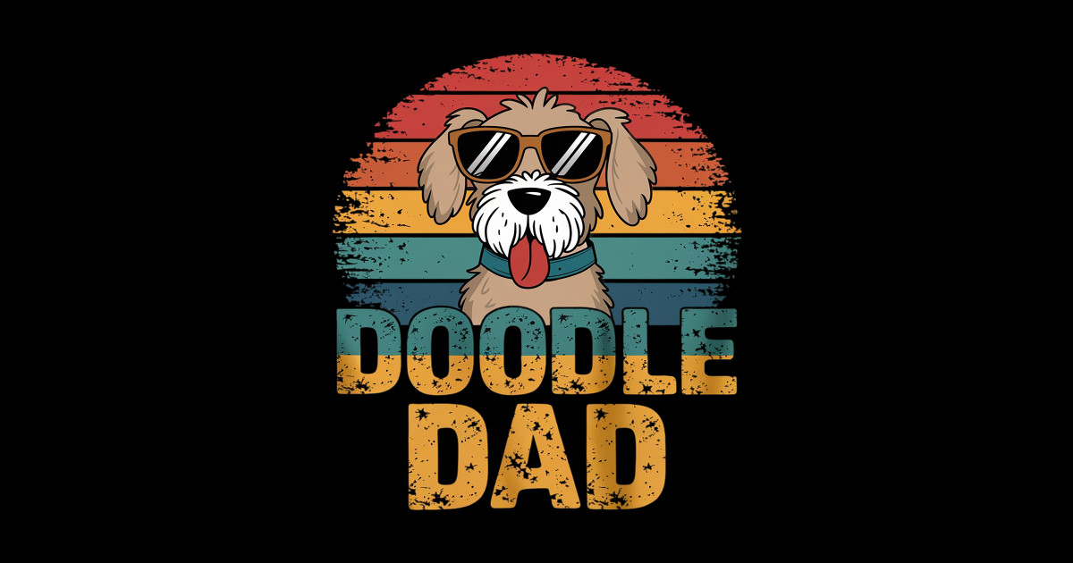 Vintage Best Doodle Dad Ever Father's Day Golden doodle - Golden Doodle ...