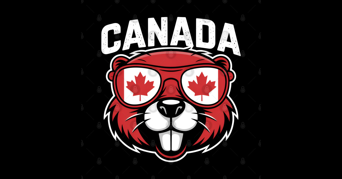 Canadian Beaver Symbol Flag 1st July Canada Day - Canada Day - Sticker ...