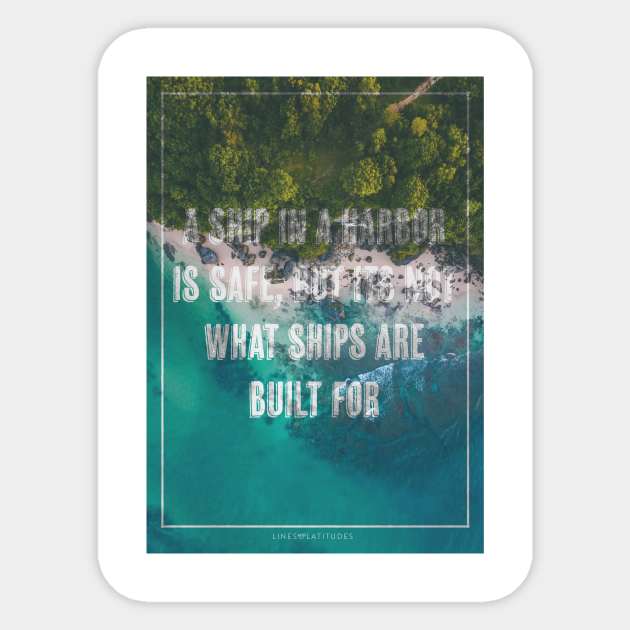 A ship in harbor - Travel - Sticker | TeePublic