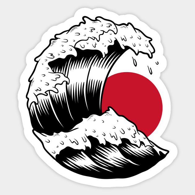 Japanese great wave - Vsco - Sticker | TeePublic