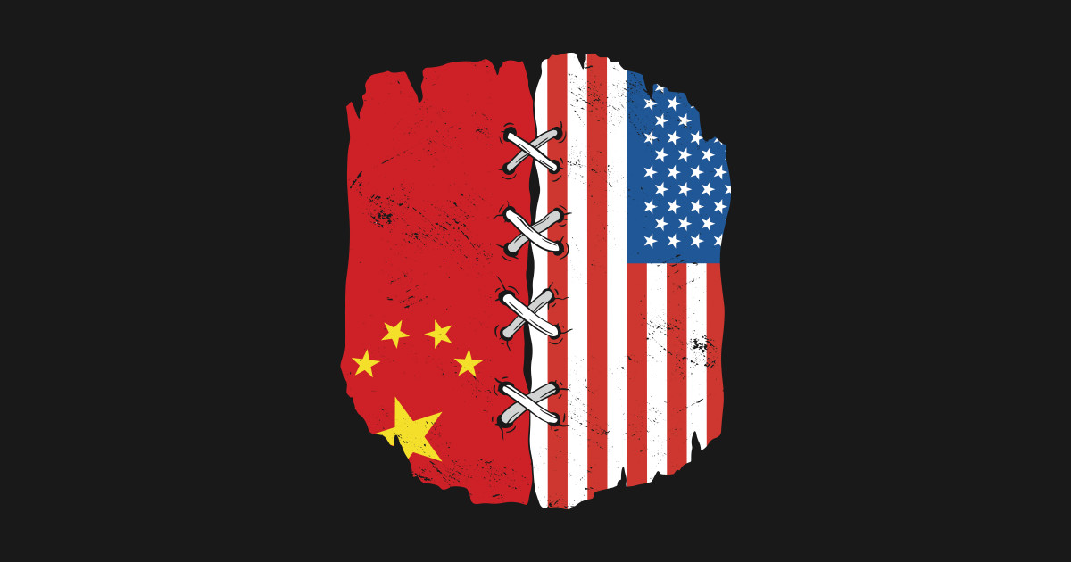 Proud Chinese American Heritage // China & USA Flags - Chinese American ...