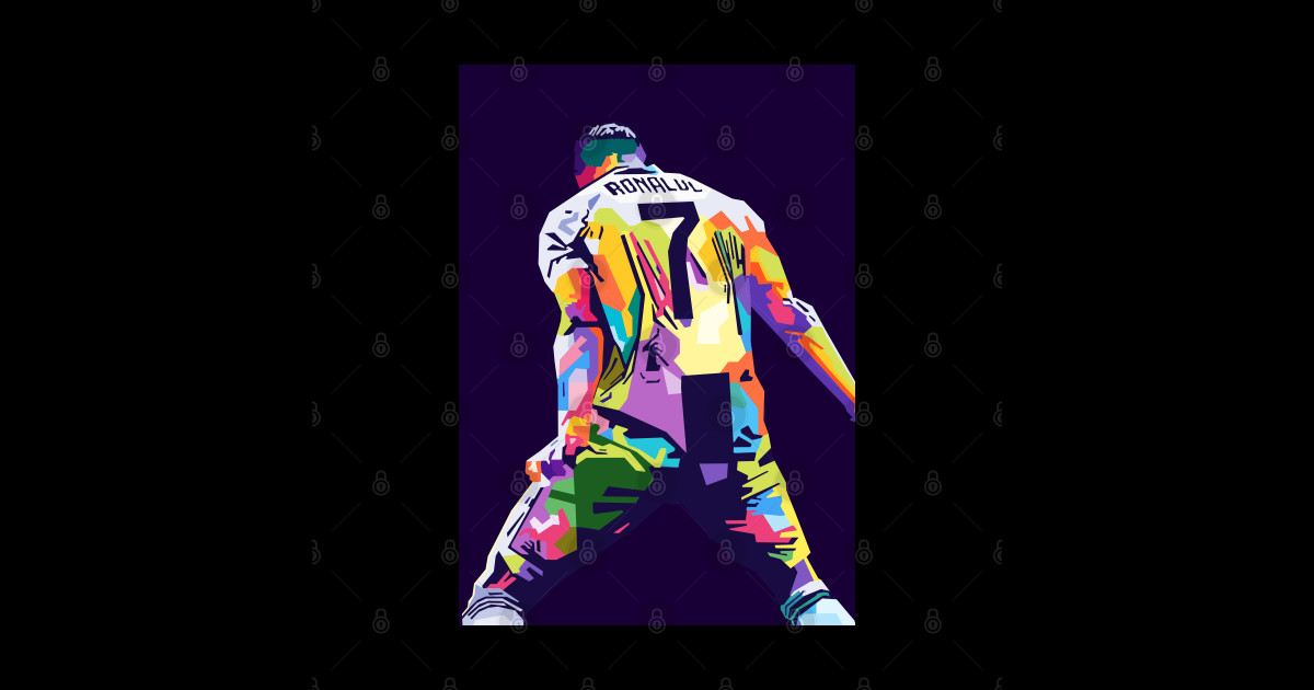 Cristiano Ronaldo Siu Pop Art - Cristiano Ronaldo - Sticker | TeePublic