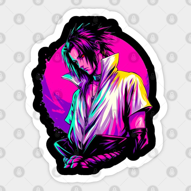 sasuke uchiha - naruto - Naruto Anime - Sticker | TeePublic