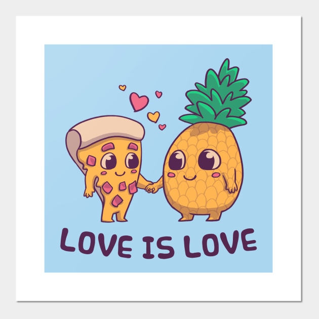 Love is Love Pineapple Pizza // Pride, LGBTQ, Gay, Trans, Bisexual ...