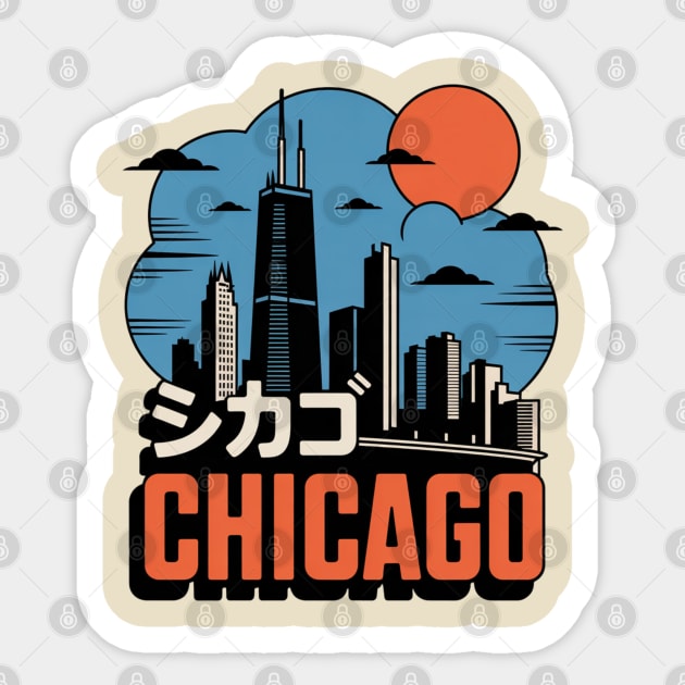 USA City – Chicago - Vintage City - Sticker | TeePublic